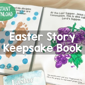 The Easter Story Handprint Keepsake Book for Kids 16 Pages - Etsy