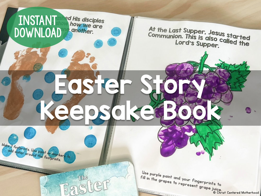 The Easter Story Handprint Keepsake Book for Kids 16 Pages - Etsy