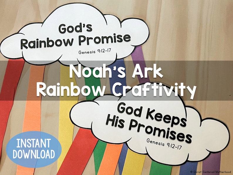 Noah's Ark Bible Story Rainbow Promise Craftivity Perfect for Families ...