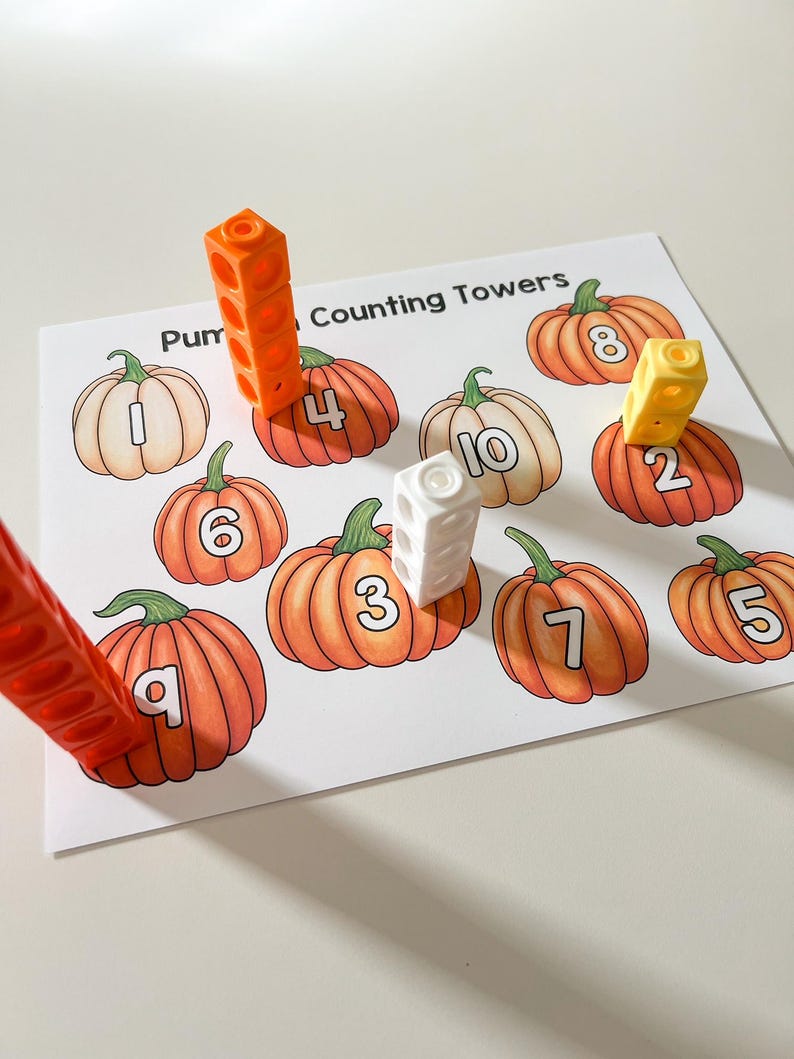 Numbers 0-20 Pumpkin Math Activity for Fall Number Sense Cards, Dry ...