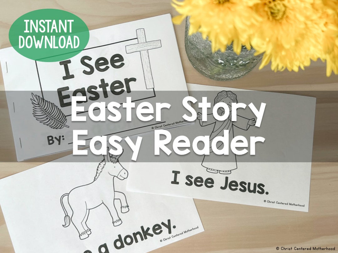 Christian Easter Story Easy Sight Word Reader - Etsy