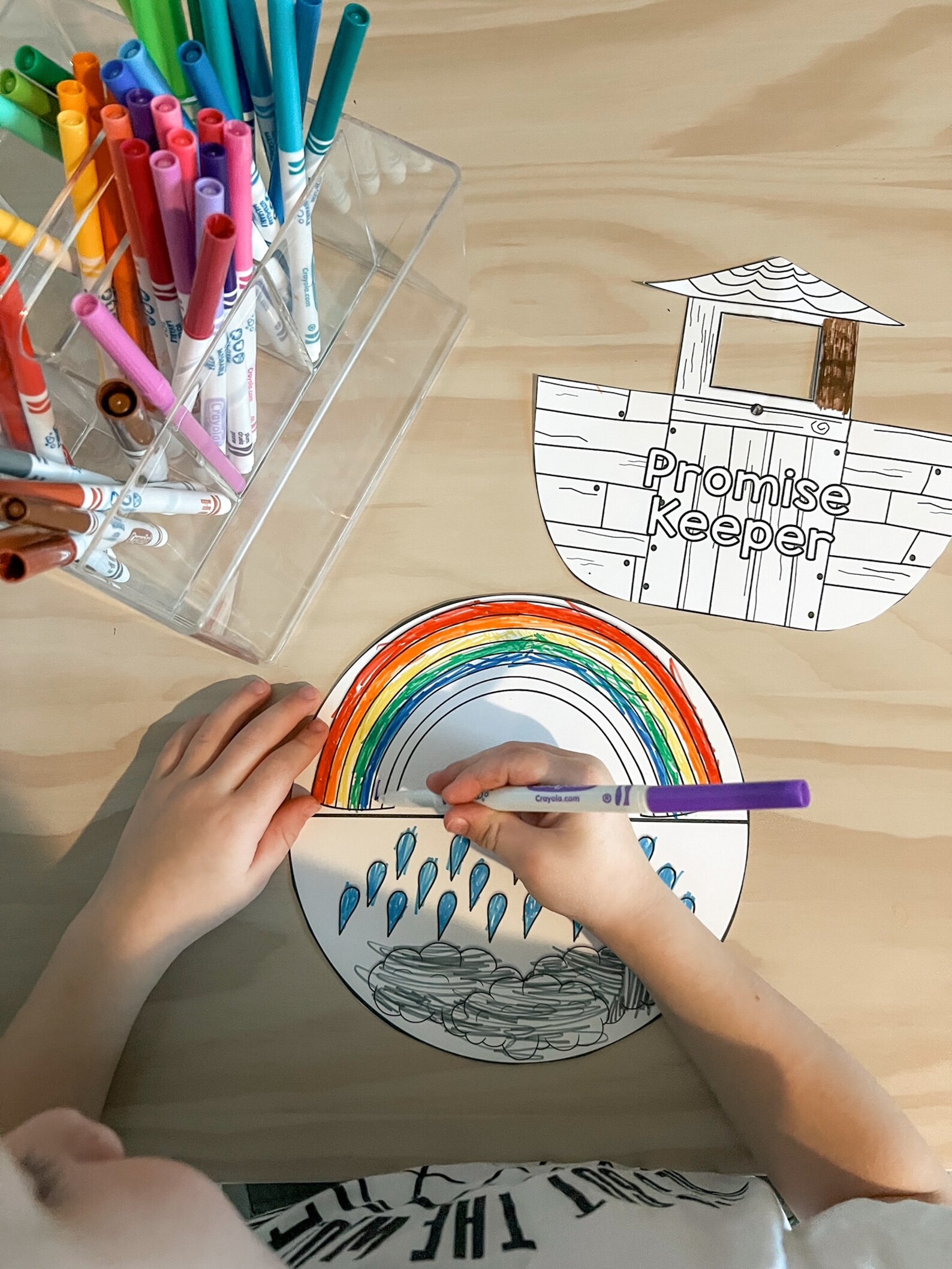 Noah's Ark Bible Story Rainbow Spinner for Retelling Perfect Craft for ...