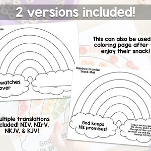 Noah's Ark Rainbow Promise Fruit Loop Snack Mat Activity - Etsy