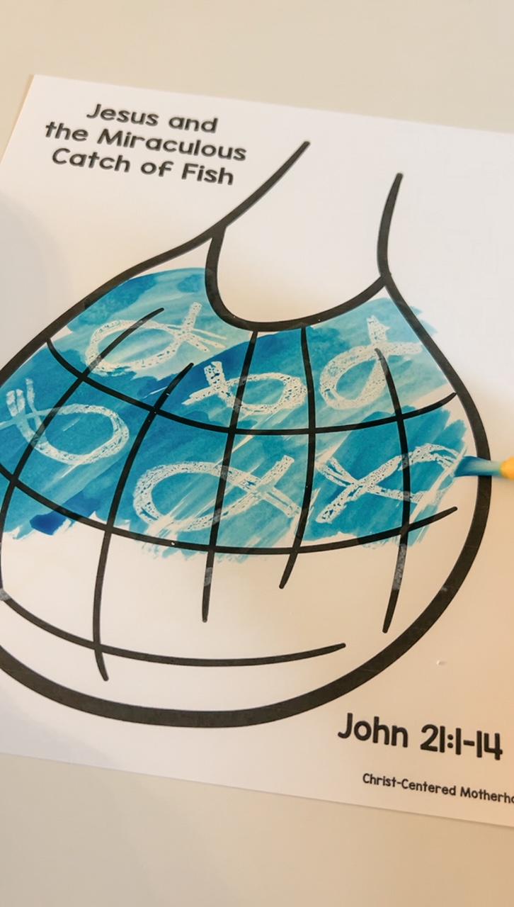 Jesus and the Miraculous Catch of Fish Craft John 21:1-14 English ...