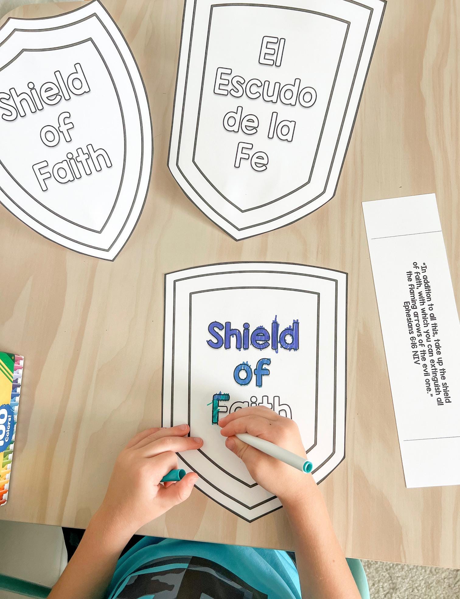 Armor of God Shield of Faith Craft and Activity Digital Download for ...