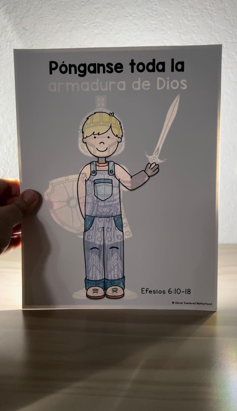 Armor of God Flashlight Activity Digital Download English and Spanish ...