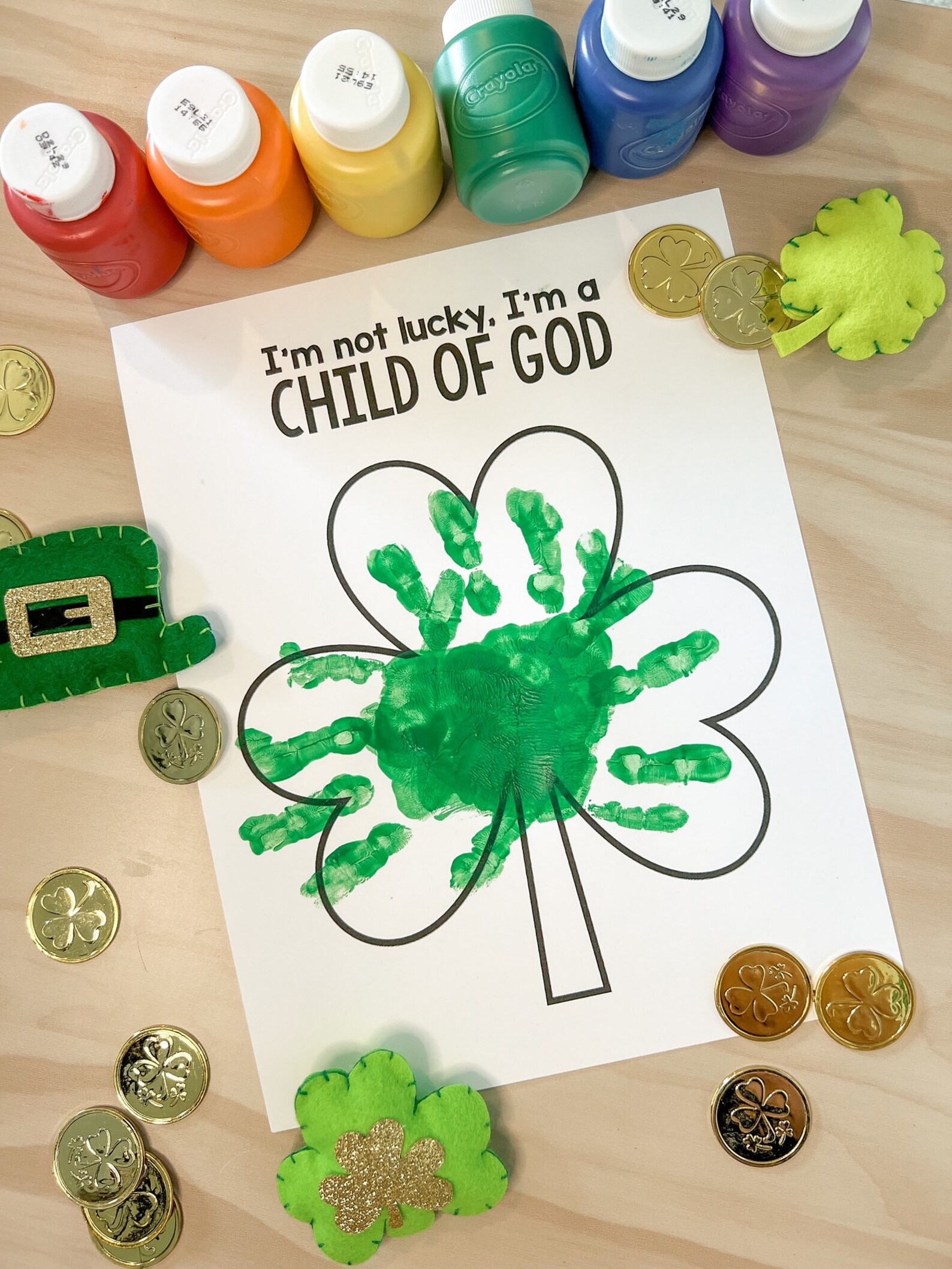 Saint Patrick's Day Faith-based and Generic Handprint Craft Activity or ...