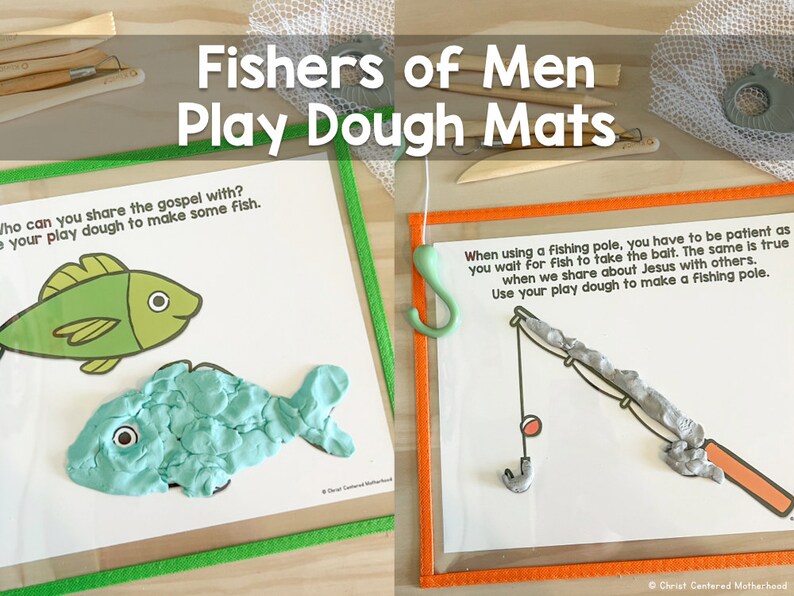 Fishers of Men Play Dough Mats With Conversation Starters for Home ...