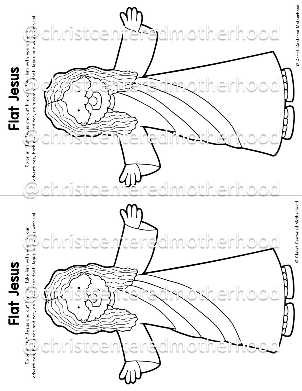 Flat Jesus Project (inspired by Flat Stanley) Church or Home Activity ...