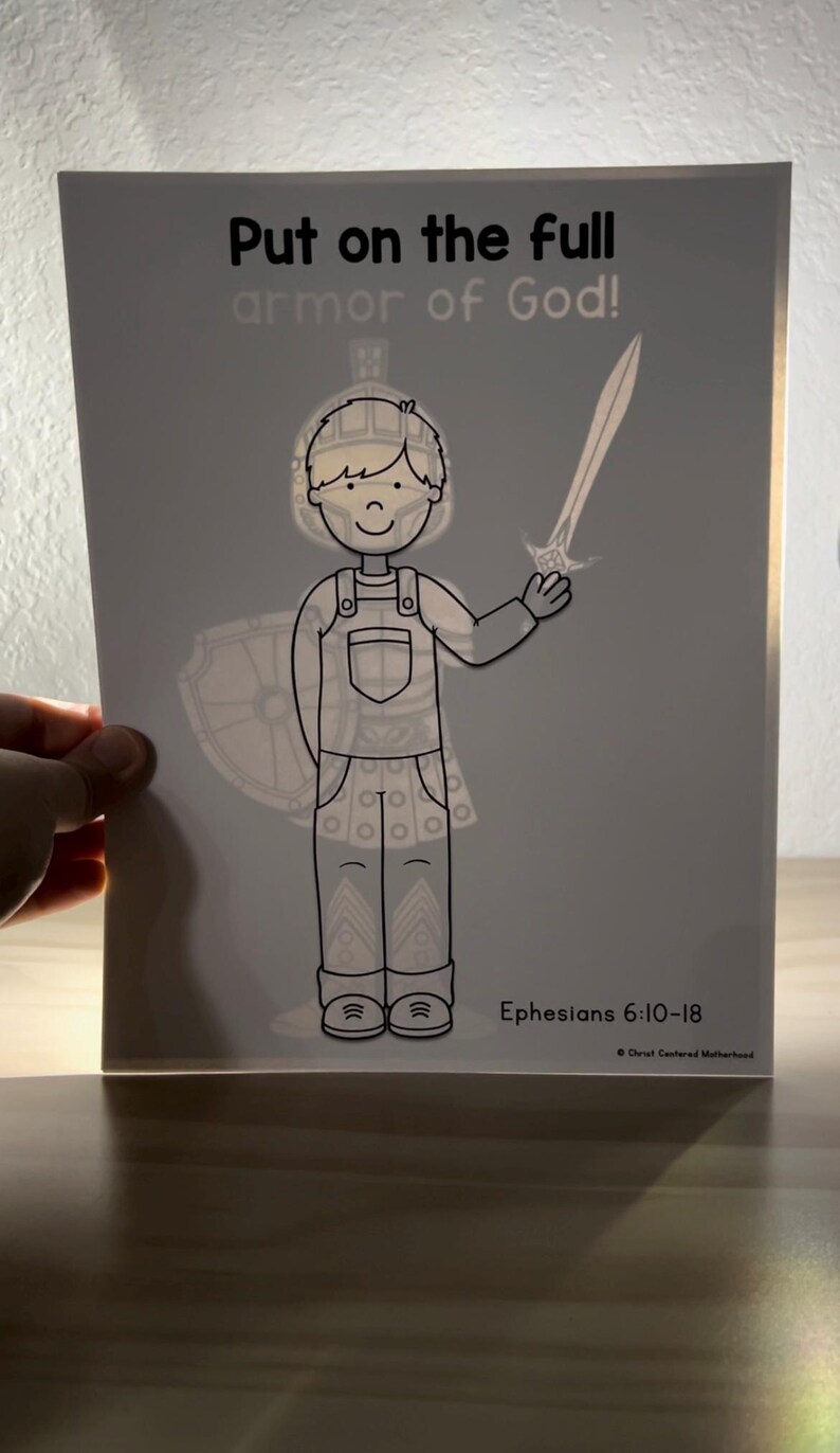 Armor of God Flashlight Activity Digital Download English and Spanish ...