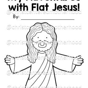 Flat Jesus Project (inspired by Flat Stanley) Church or Home Activity ...