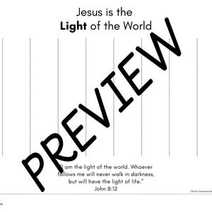 Jesus is the Light of the World John 8:12 Paper Lantern Craft Sunday ...