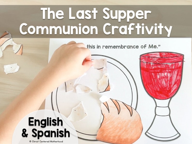 The Last Supper Communion Craft/activity for Kids Easter Sunday School ...