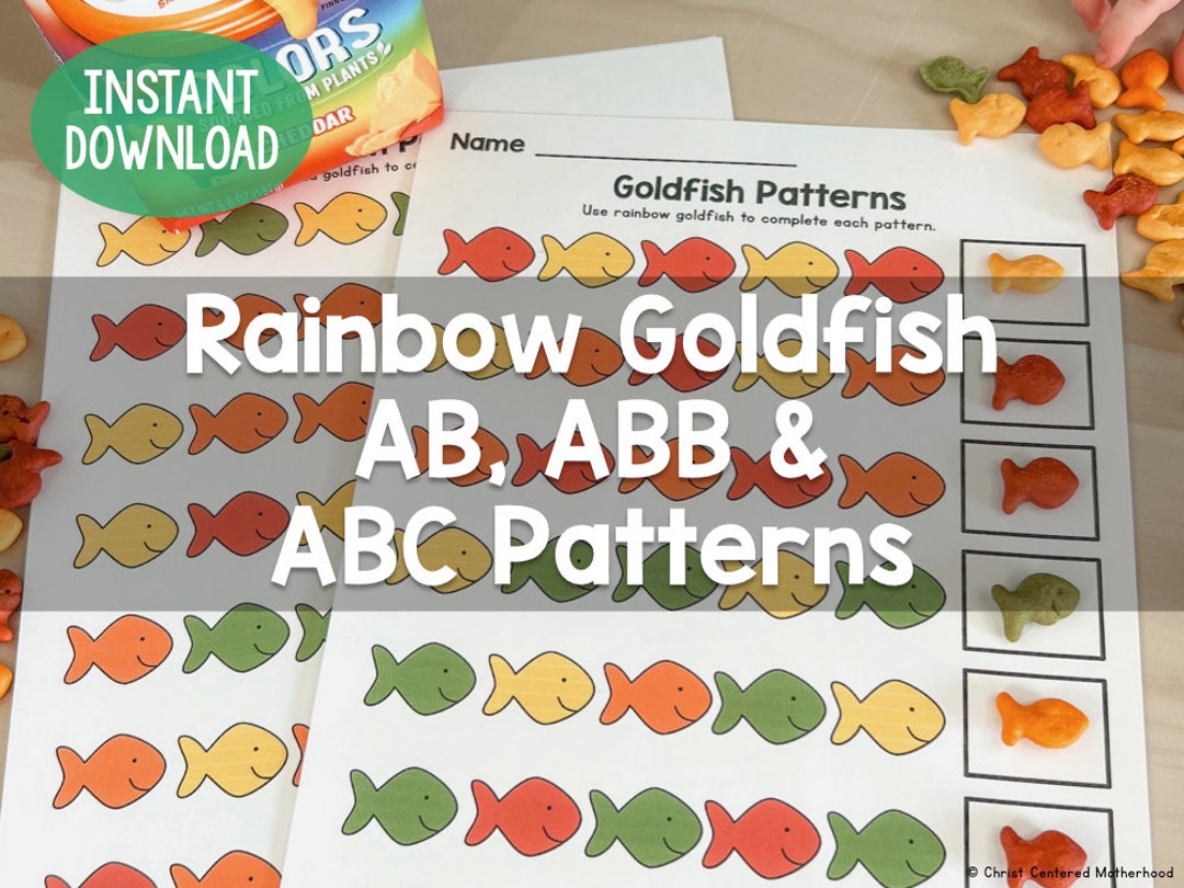 Rainbow Goldfish AB, ABB & ABC Patterns - Etsy
