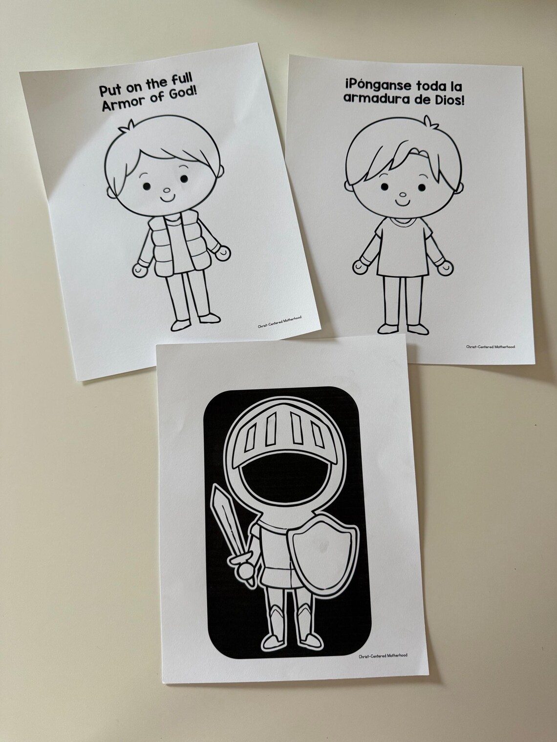 Armor of God Flashlight Activity Digital Download English and Spanish ...