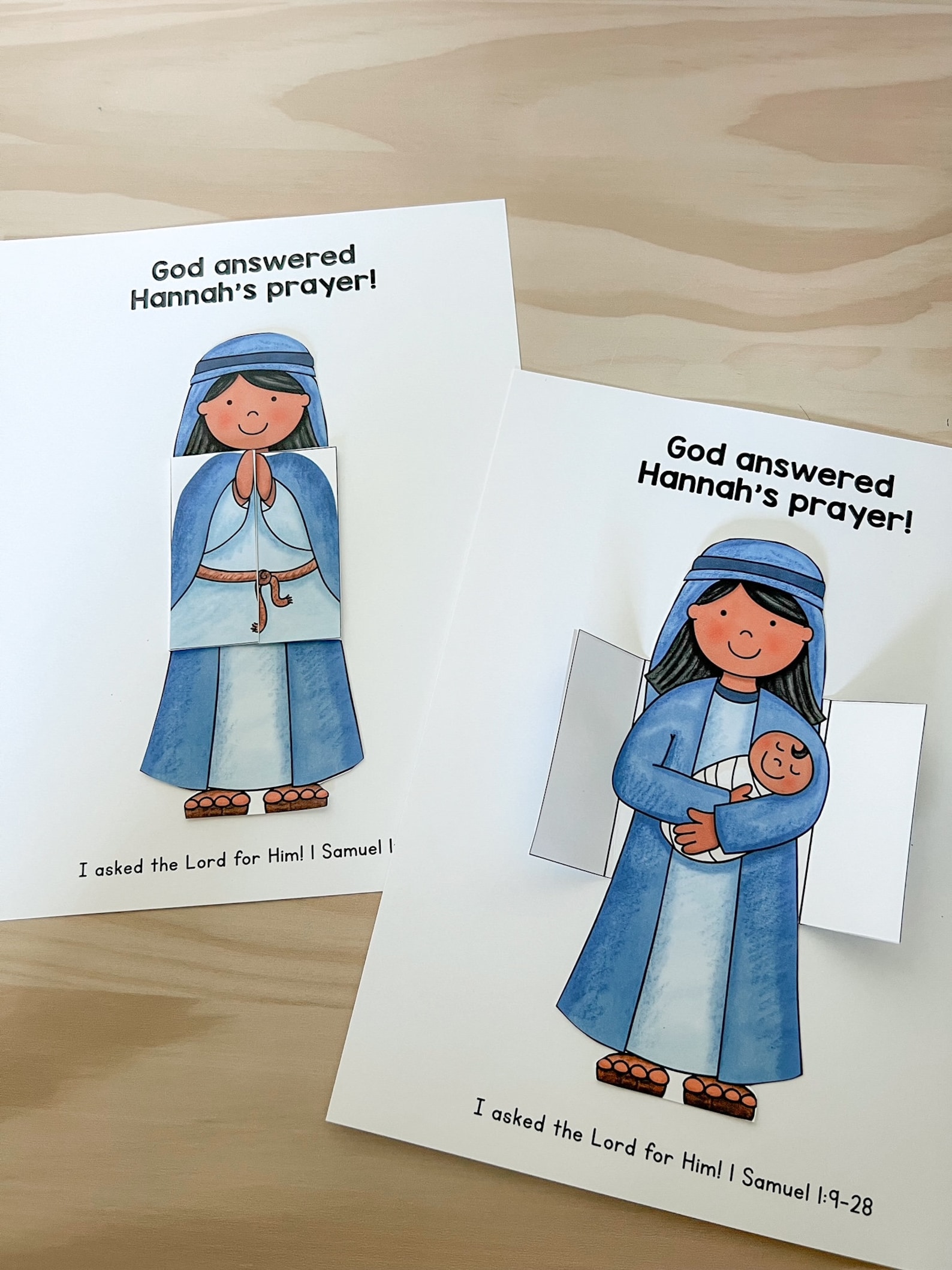 Hannah's Prayer Samuel Bible Story Craft Digital Download in English ...