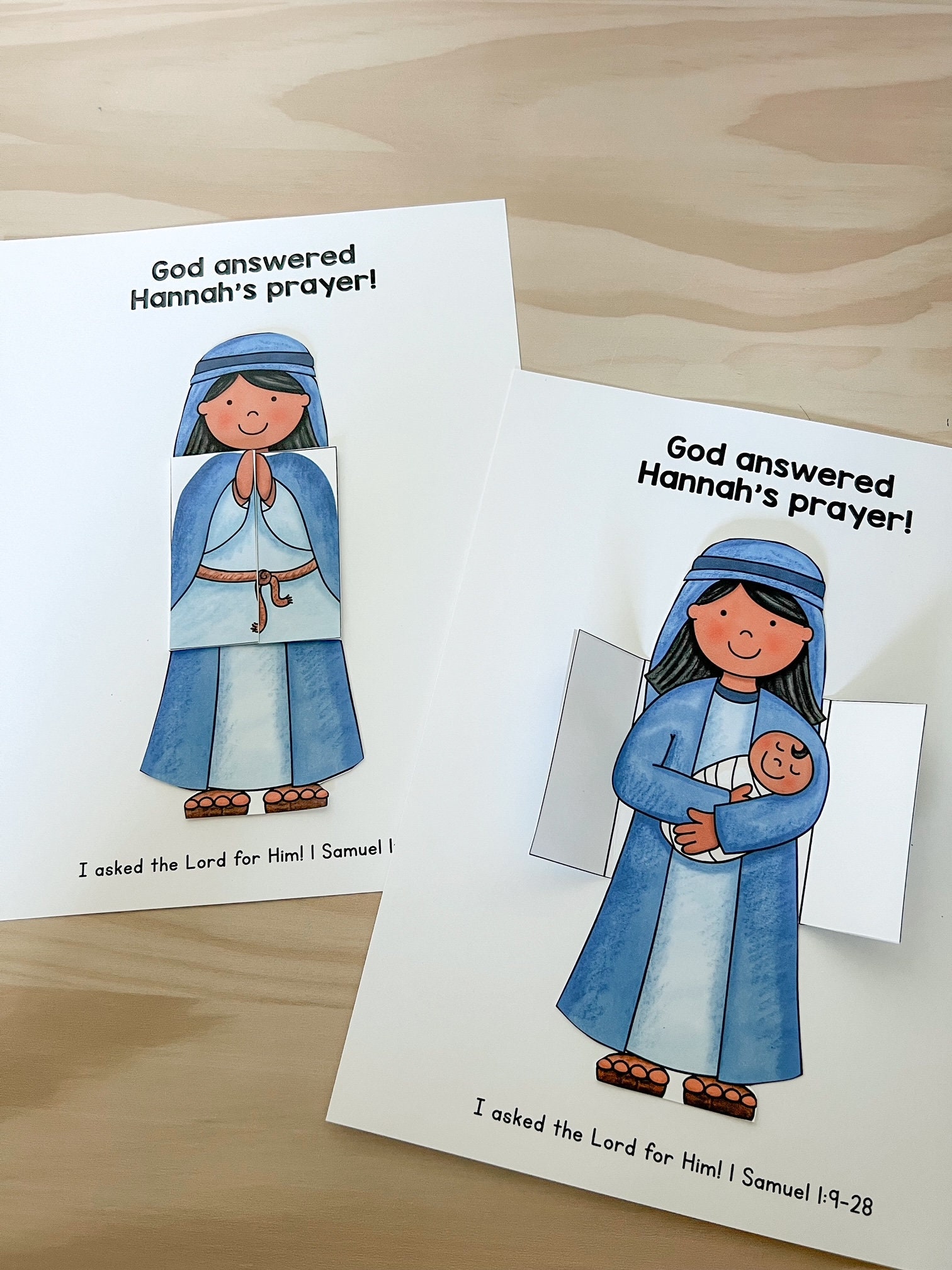 Hannah's Prayer Samuel Bible Story Craft Digital Download in English ...