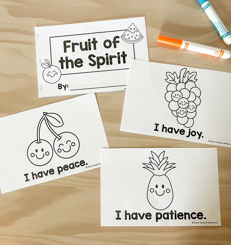 Fruit of the Spirit Book Easy Sight Word Reader - Etsy