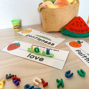 Fruit of the Spirit Galatians 5 Playdough Interactive Activity or ...