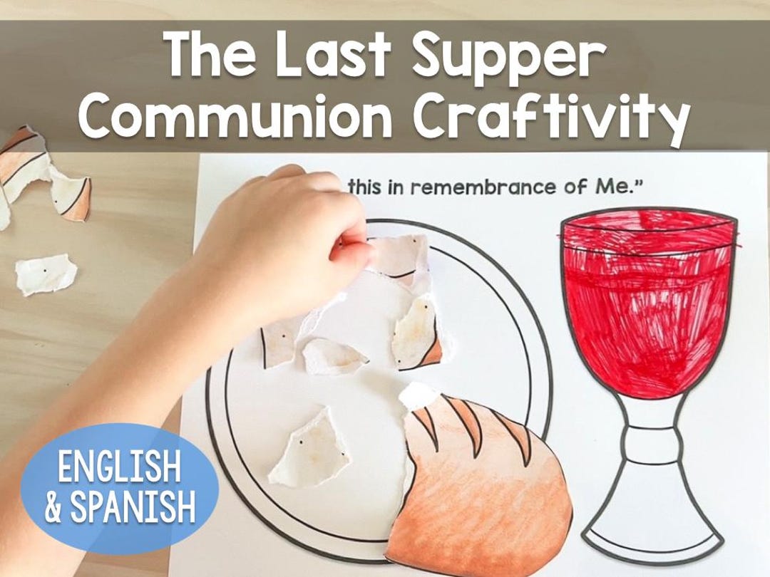 The Last Supper Communion Craft/activity for Kids Easter Sunday School ...