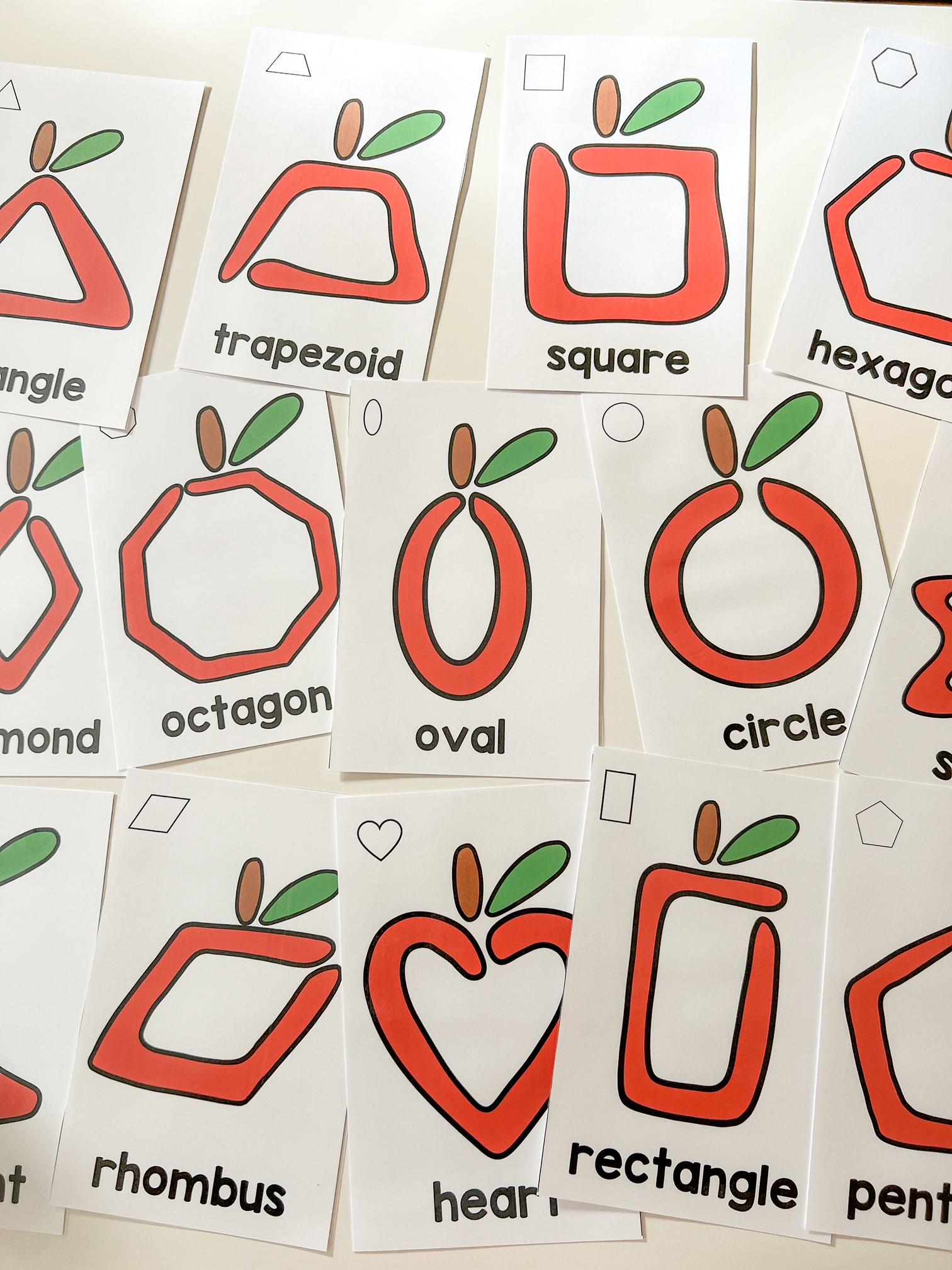 Learning Shapes Apple Play Dough Mats for Fall & Back to School Digital ...
