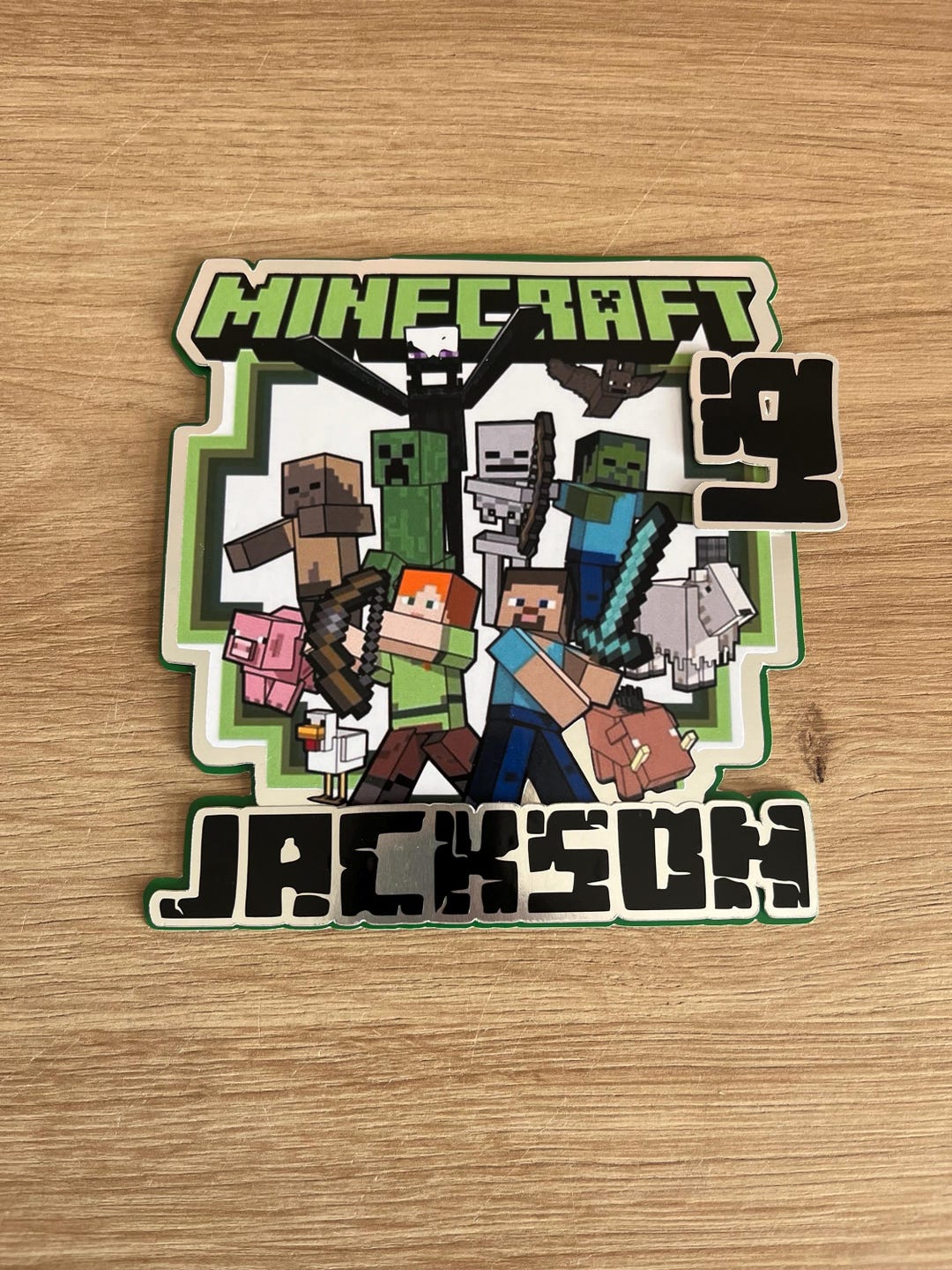 Minecraft Birthday Cake Topper - Etsy