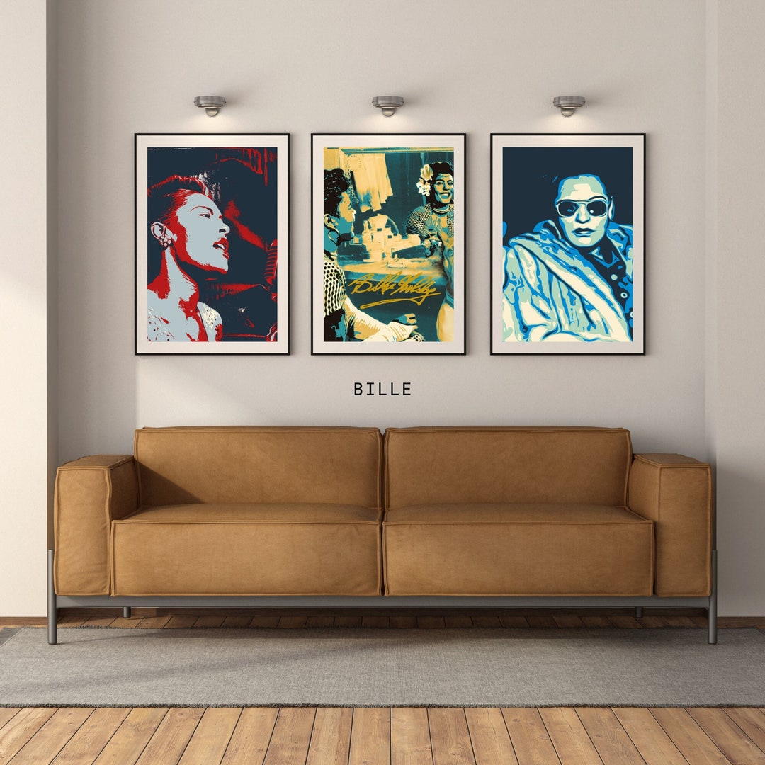 Vintage Billie Holiday Art Print Remastered Set of 3 - 1940s Jazz Music ...