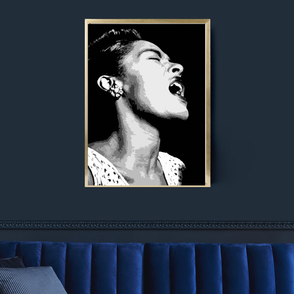 Vintage Billie Holiday Art Print - 1940s Jazz Music Icon, Jazz Lover ...