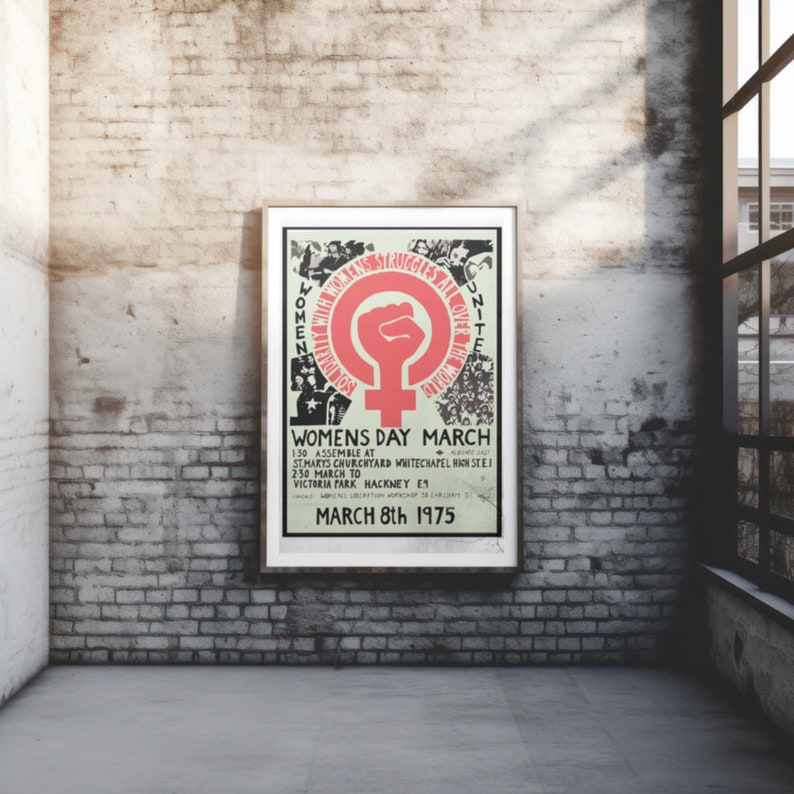 Vintage Womens Rights March Feminist Protest Poster Matte Posters - Etsy