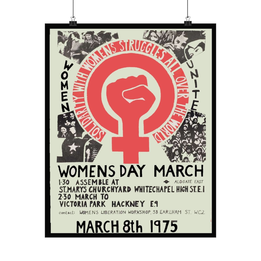 Vintage Womens Rights March Feminist Protest Poster Matte Posters - Etsy