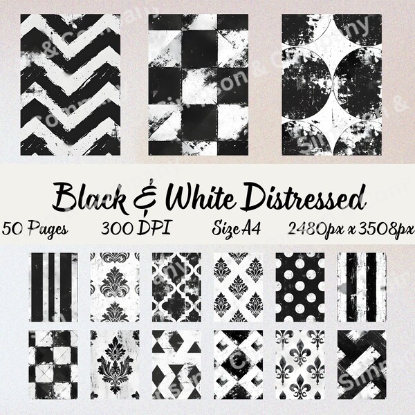 Distressed Digital Paper - Etsy