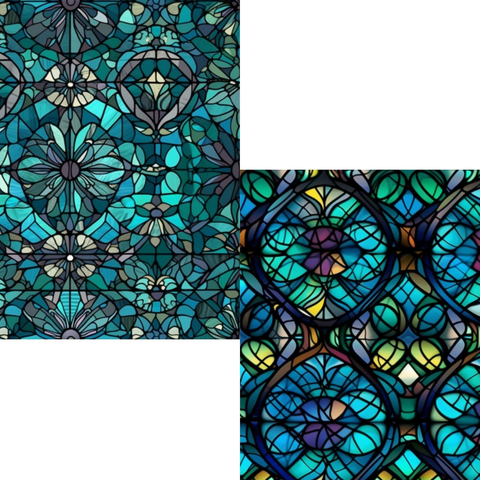 12 Stained Glass Digital Papers JPEG 12 X 12 - Etsy
