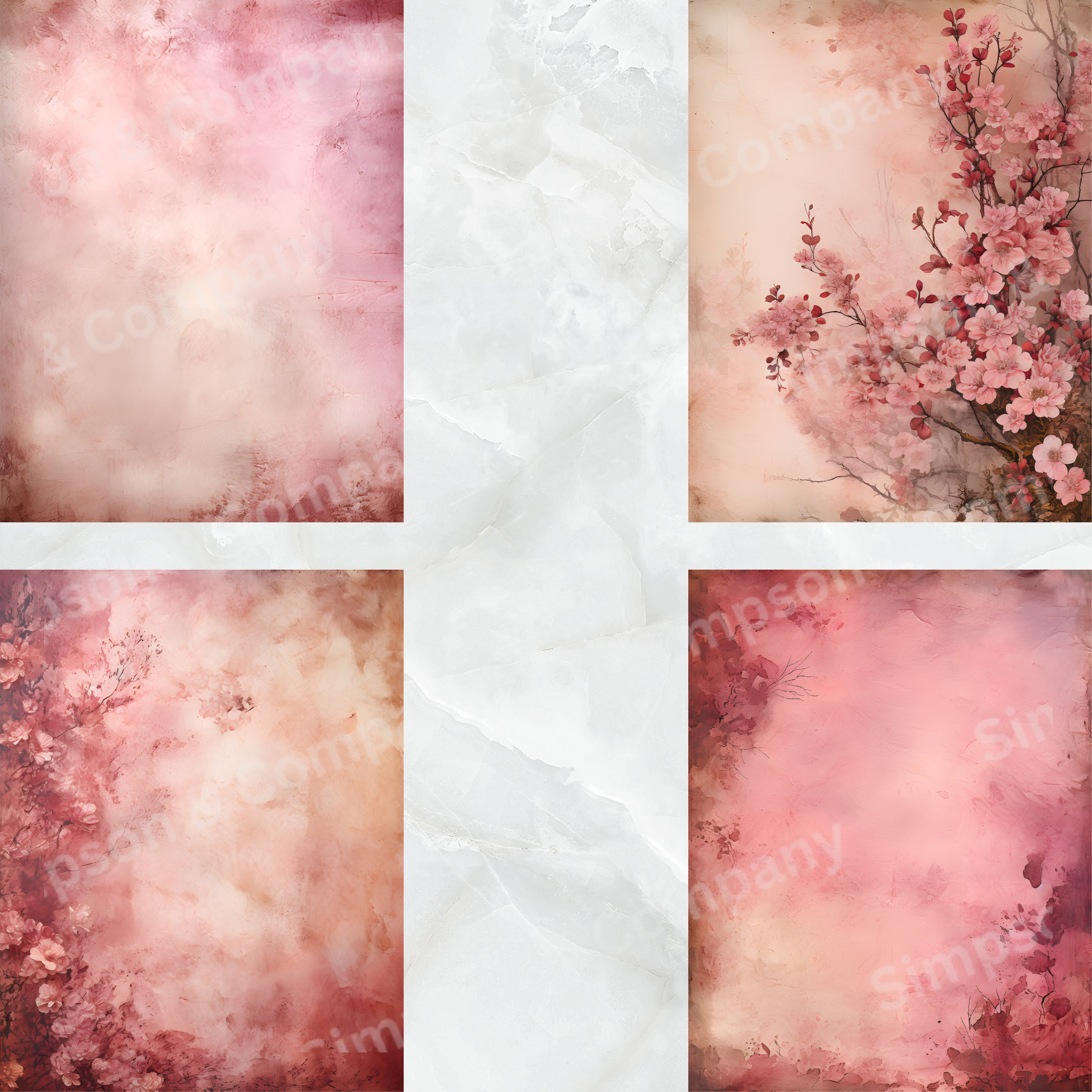 20 Pink Aged Journal Paper Digital Paper JPEG 8.5 X - Etsy