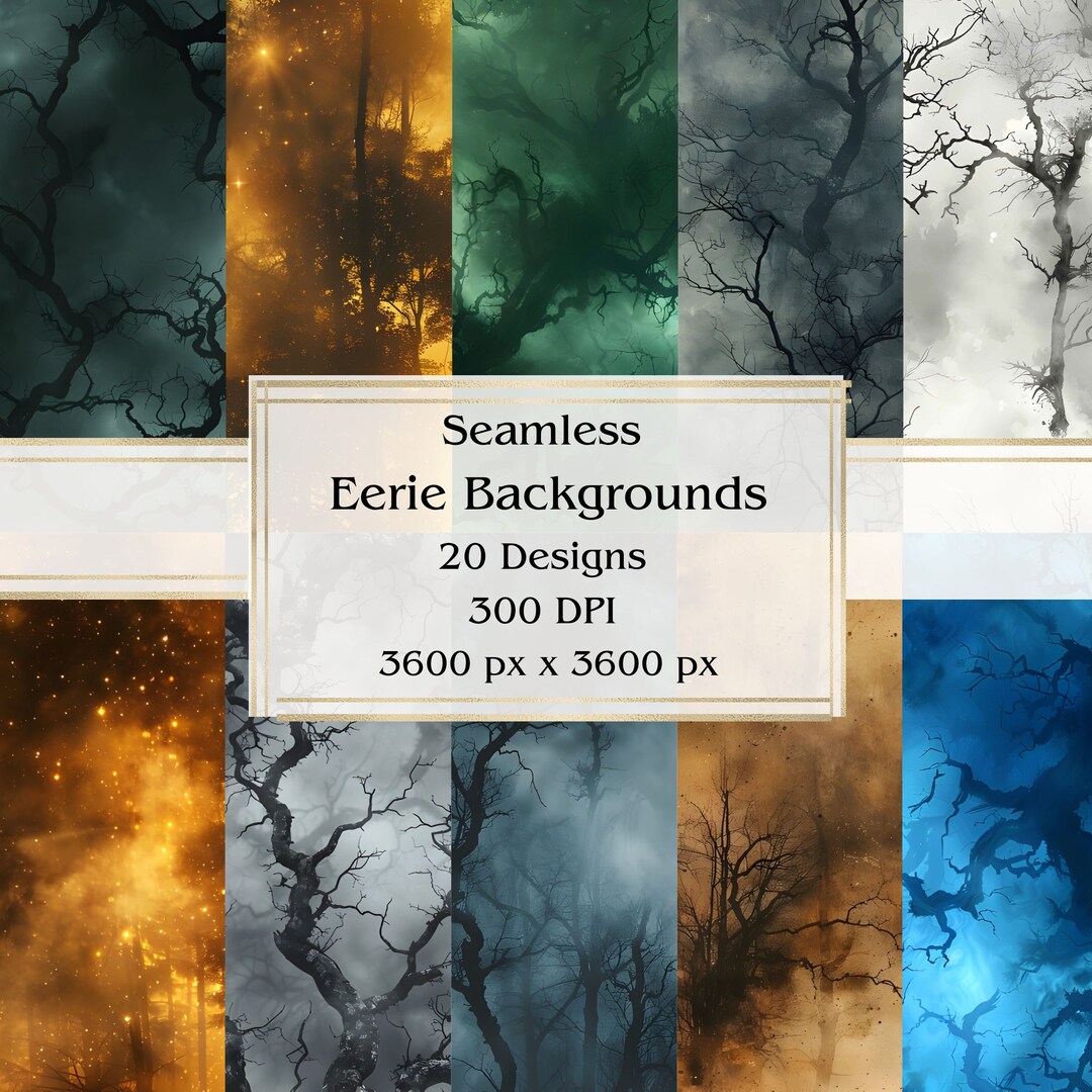 20 Eerie Backgrounds Seamless Digital Paper, JPEG, 12" X 12", Scrapbook ...