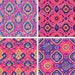 20 Bright Patterns on Pink Seamless Digital Paper, JPEG, 12" X 12 ...
