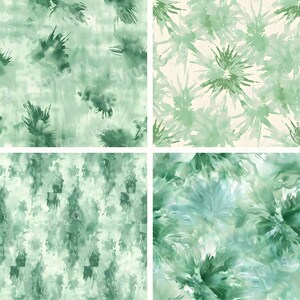 20 Green Tie Dye Seamless Digital Paper, JPEG, 12 X 12, Scrapbook Paper, Junk Journal, Paper ...