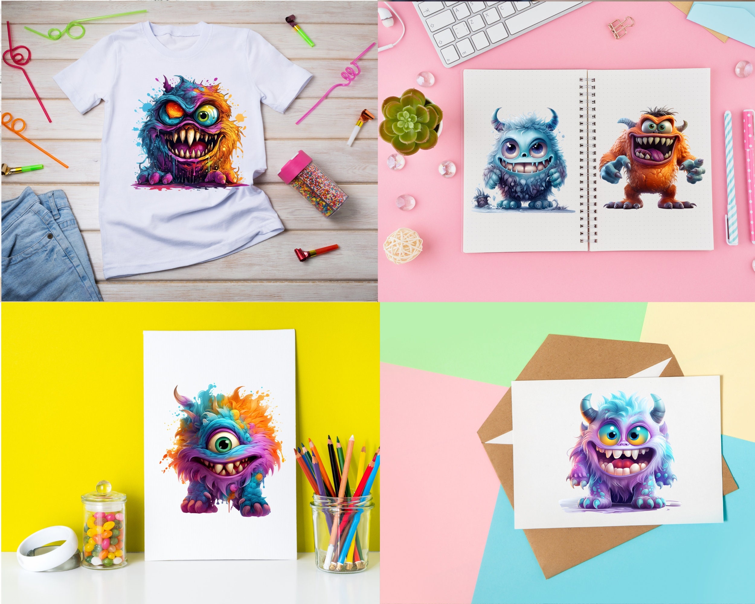 27 PNG Wacky Monsters Clip Art Kids Clipart Funny Monsters - Etsy Australia