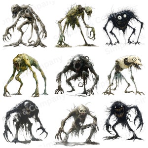 35 PNG Scary Monsters Clip Art, Dolls Clipart, Halloween Clip Art ...