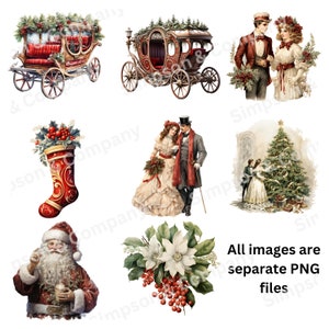 35 PNG Victorian Christmas Clip Art, Christmas Clip Art, Vintage ...