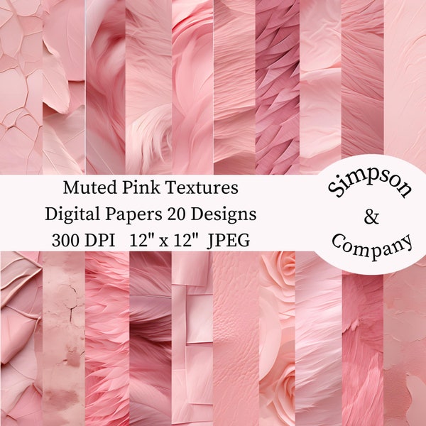Pink Digital Paper - Etsy