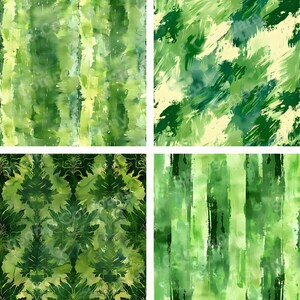 20 Green Tie Dye Seamless Digital Paper, JPEG, 12 X 12, Scrapbook Paper, Junk Journal, Paper ...