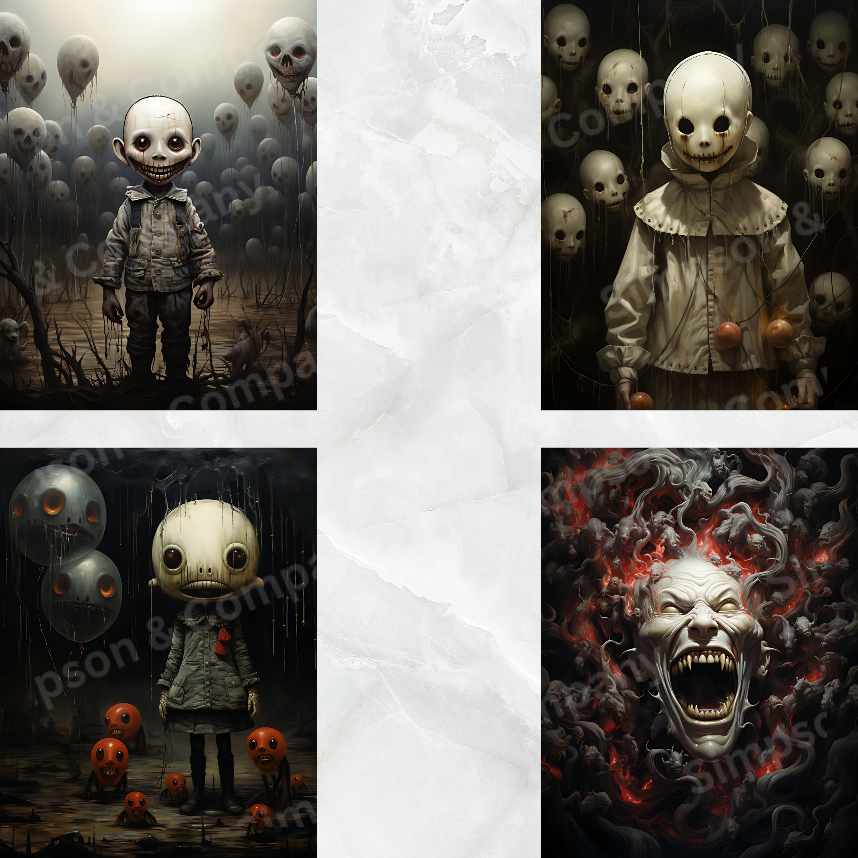 20 Scary Oddities Journal Paper, Digital Paper JPEG, 8.5 X 11 ...