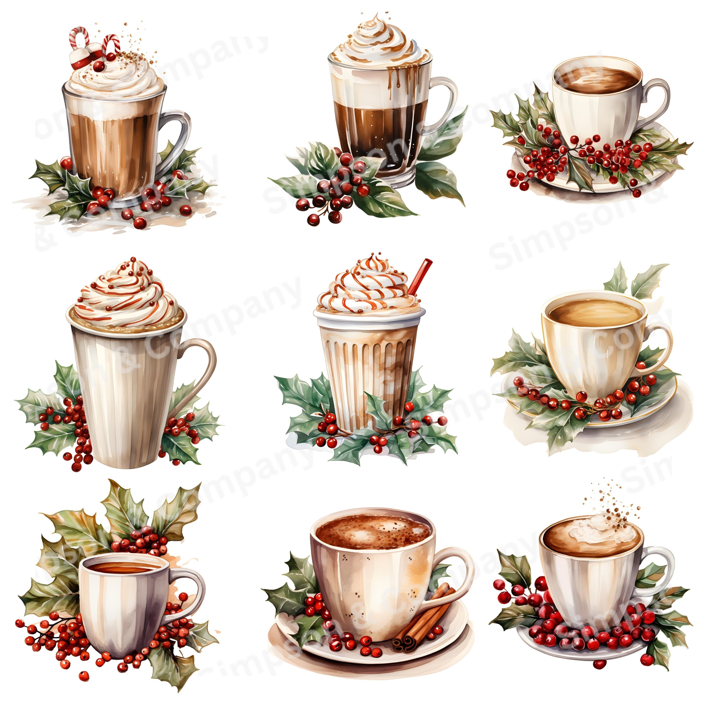 35 PNG Winter Coffee Clipart, Winter Clipart, Coffee Clipart, Instant ...