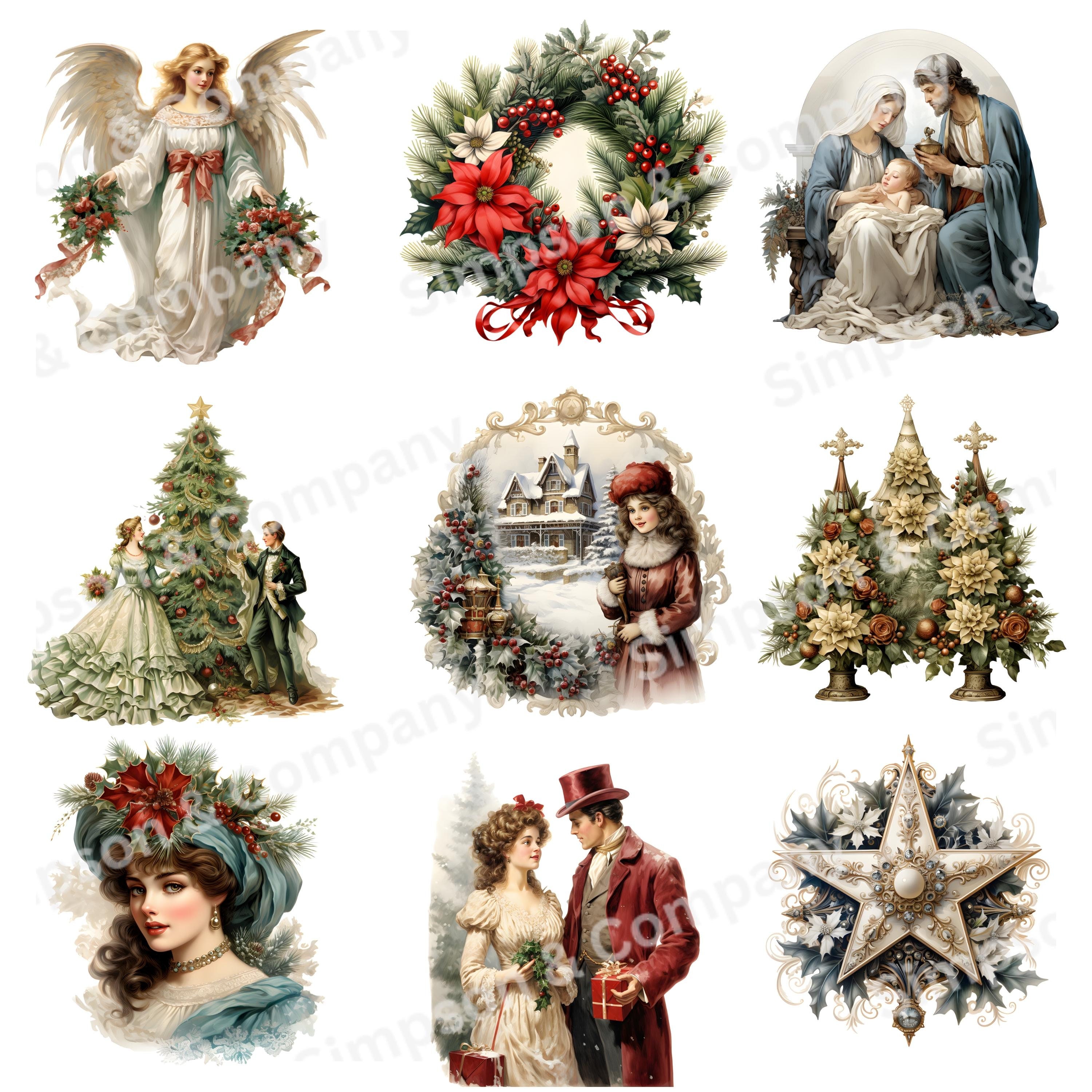 35 PNG Victorian Christmas Clip Art Christmas Clip Art - Etsy