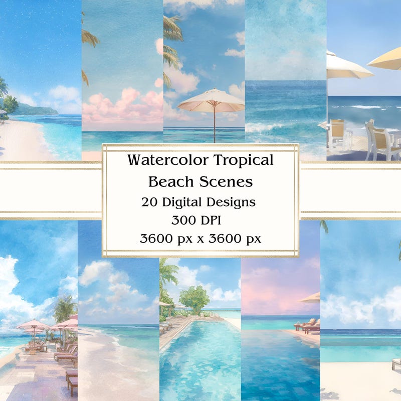 Beach Scene - Etsy