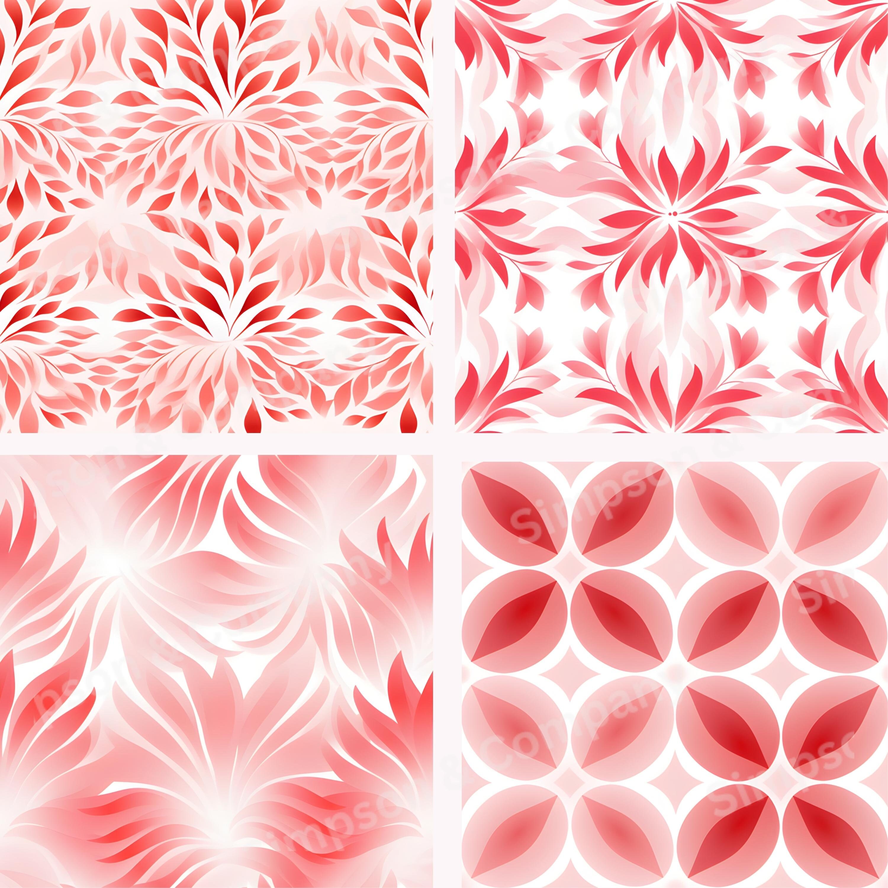 20 Soft Red Patterns Digital Paper JPEG 12 X 12 - Etsy