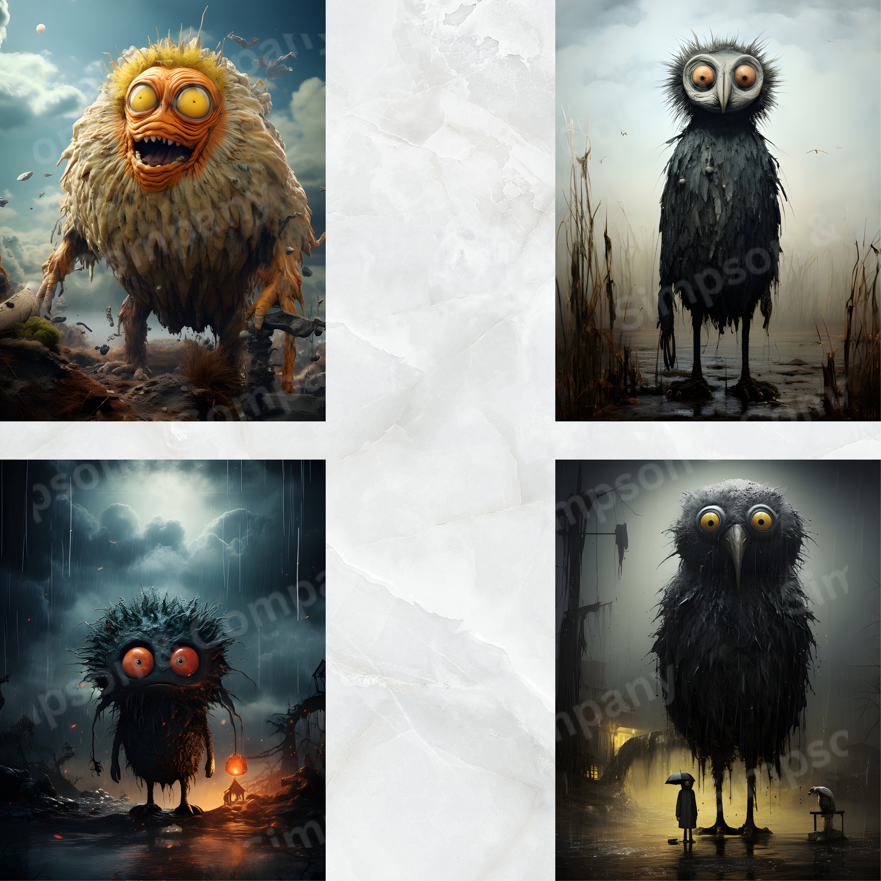 20 Scary Monsters Journal Paper Digital Paper JPEG 8.5 - Etsy