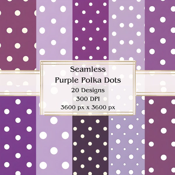 Purple Polka Dots - Etsy