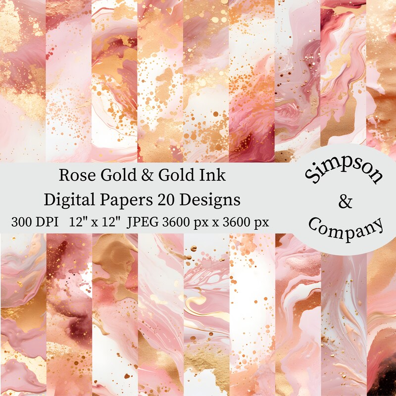 Rose Gold Paper - Etsy