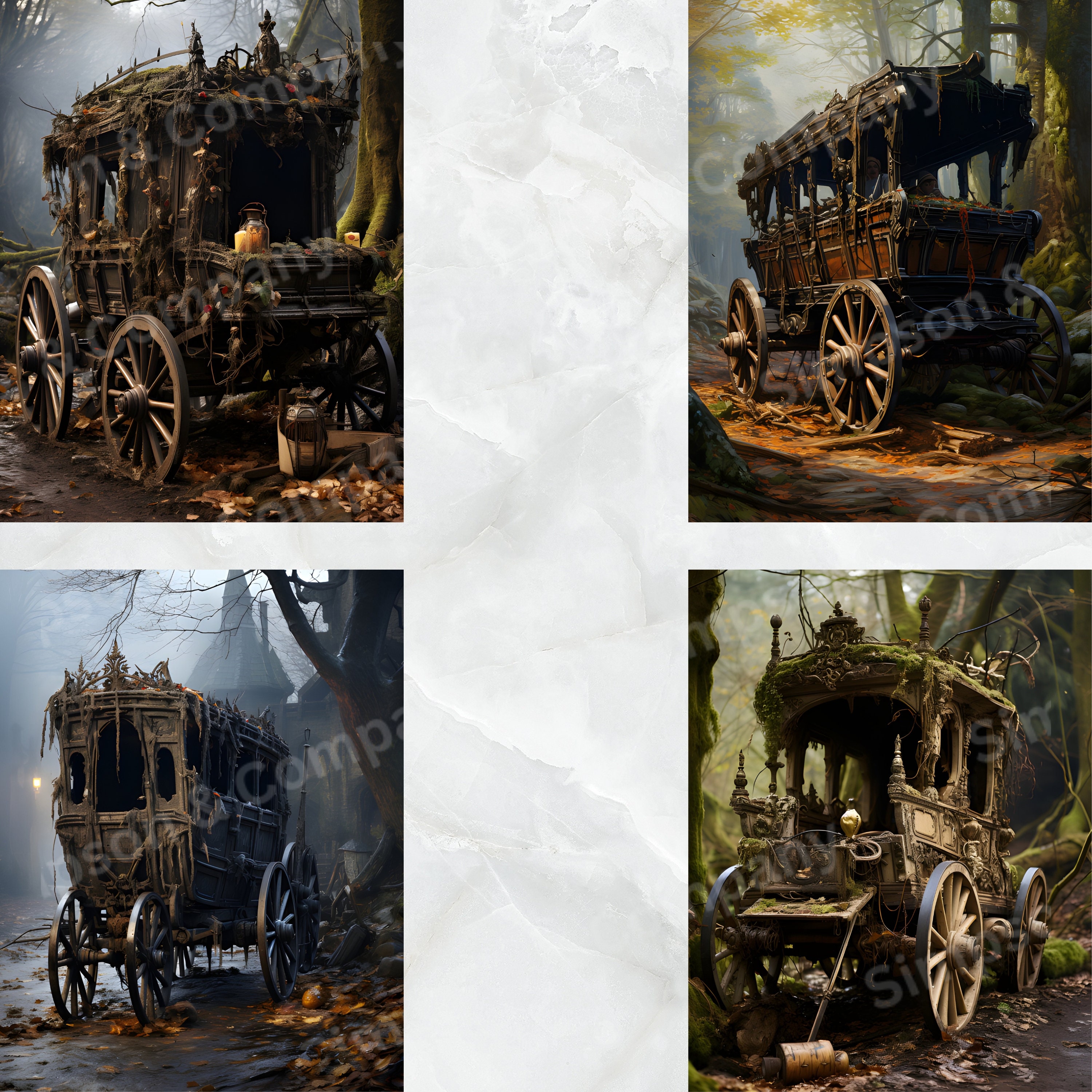 20 Broken Medieval Carriages Journal Paper Digital Paper - Etsy